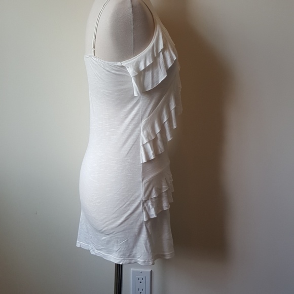 Urban Outfitters | Dresses | Pins Needles Uo White Ruffle Front Dress ...